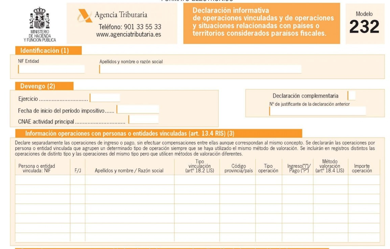 Modelo 232 operaciones vinculadas - Blog de Nova Consulting